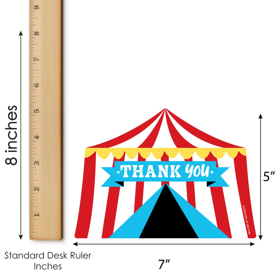 Carnival Step Right up Circus Shaped Thank You Cards - Etsy