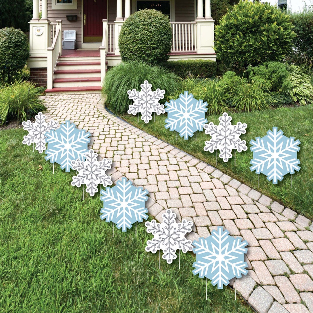 Winter Wonderland - Snowflake Lawn Decorations - Outdoor Snowflake ...