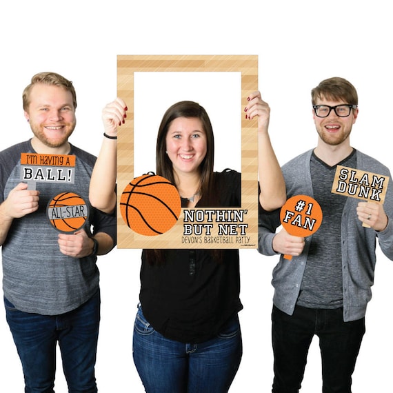 Basketball - Personalized Birthday or Baby Shower Selfie Photo Booth ...