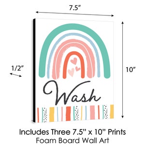Hello Rainbow - Boho Kids Bathroom Rules Wall Art - 7.5 X 10 Inches ...