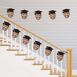 Grad Cap Fun Face Cutout Decorations - DIY Custom Graduation Photo Head ...