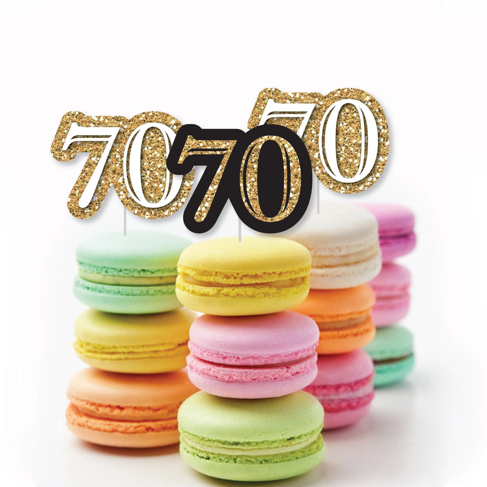 Small 70th Birthday DIY Shaped Paper Cut Outs Adult 70th - Etsy