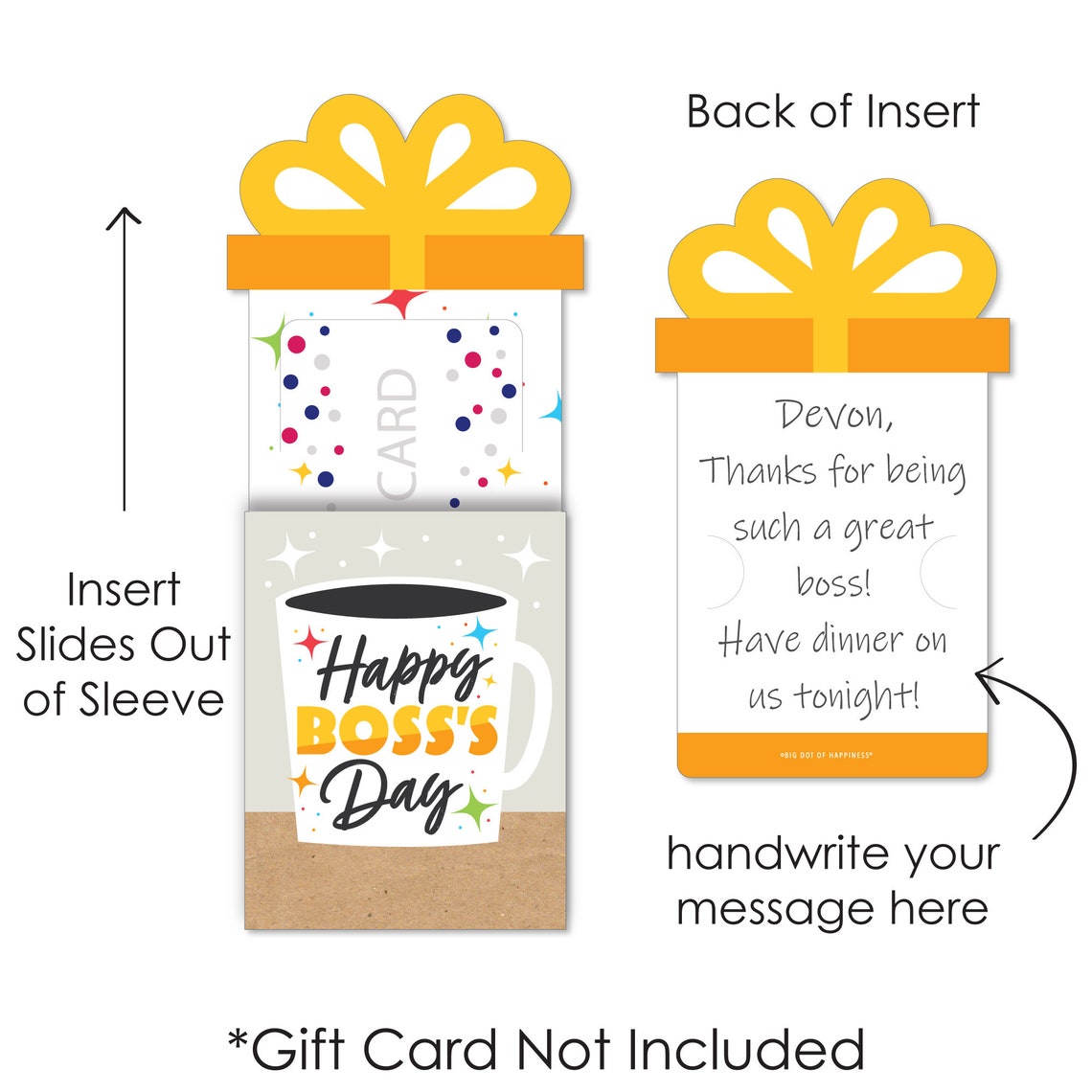 Happy Boss's Day Best Boss Ever Money and Gift Card - Etsy