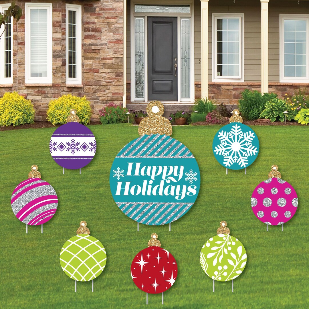 Colorful Ornaments Yard Sign and Outdoor Lawn Decorations - Etsy