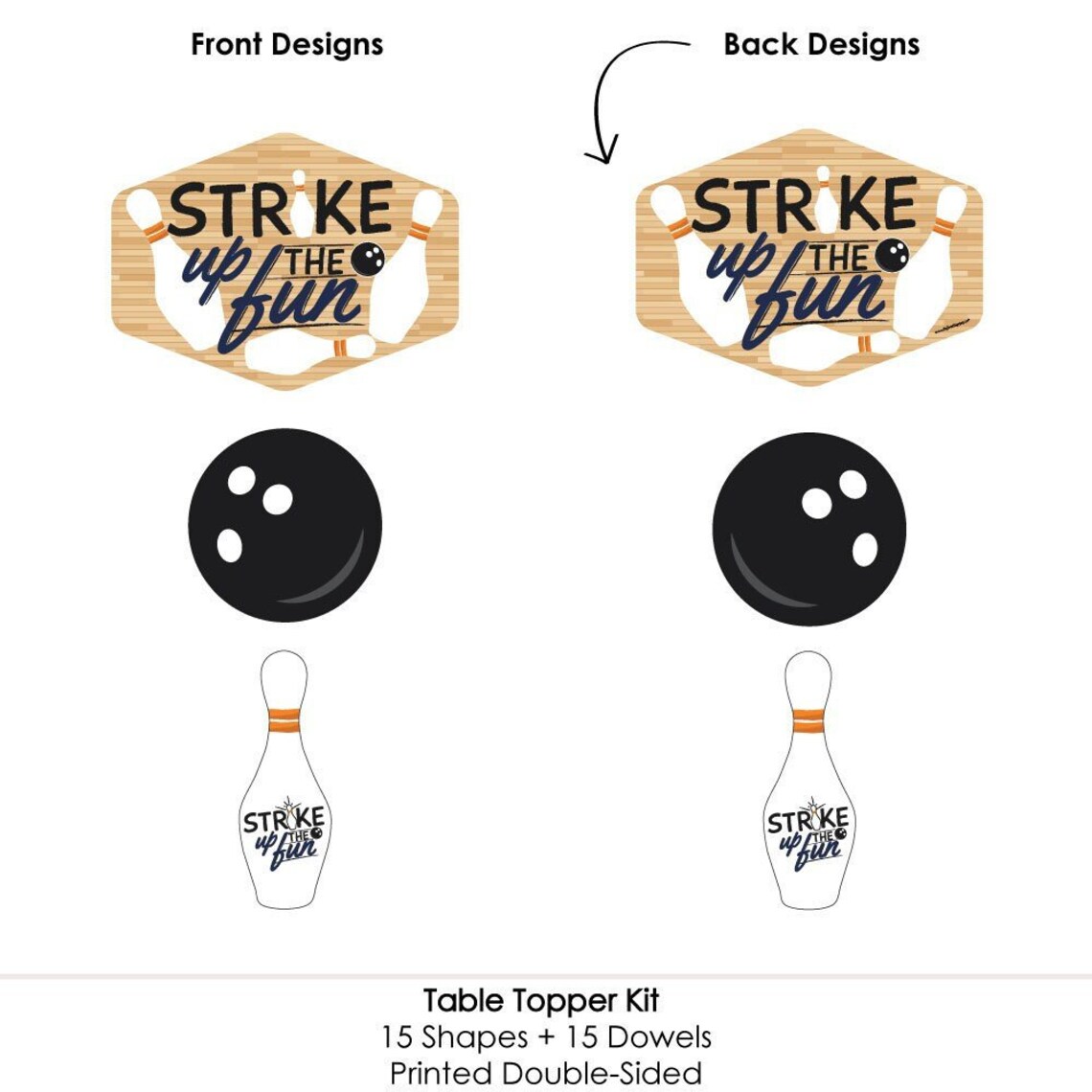 Strike up the Fun Bowling Centerpiece Sticks Bowling - Etsy