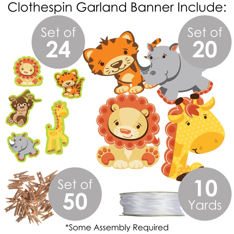 Funfari - Fun Safari Jungle - Baby Shower or Birthday Party DIY ...