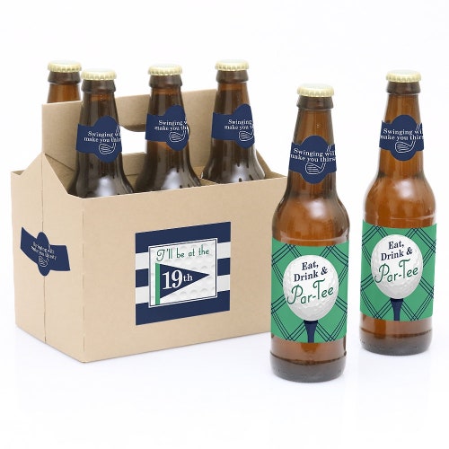 Golf Wine Bottle Labels Par-tee Time Golf Wine Labels for - Etsy