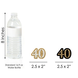 Small 40th Birthday DIY Shaped Paper Cut Outs - Adult 40th Birthday ...