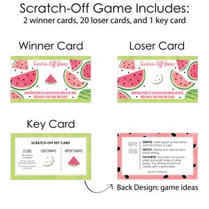 Sweet Watermelon - Fruit Party Game Scratch off Cards - 22 Count - Etsy