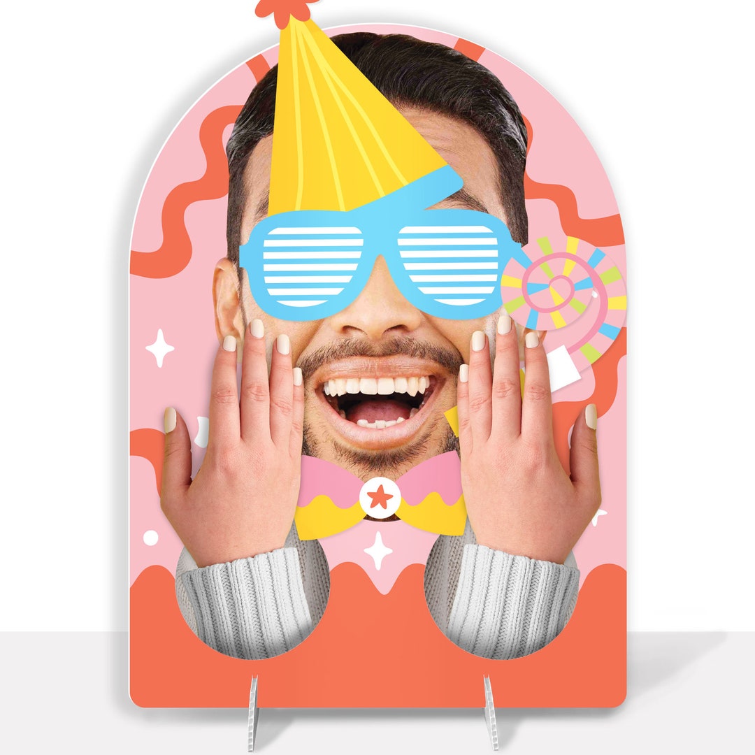 Custom Photo Party Time - Fun Face Happy Birthday Party Activity - 2 ...