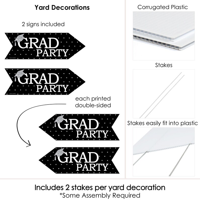 Graduation Party Arrows Double Sided Outdoor Yard Sign - Etsy