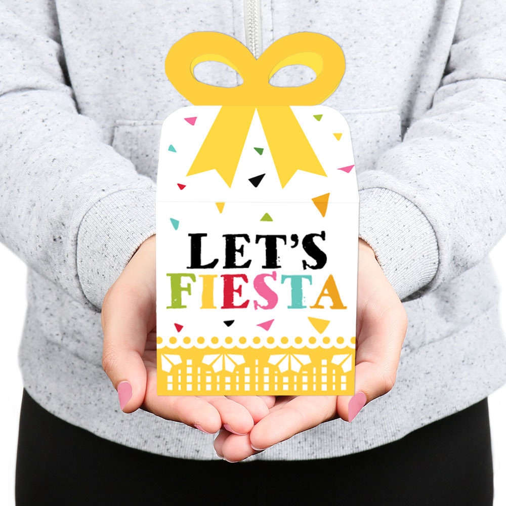 Lets Fiesta Square Favor Gift Boxes Mexican Fiesta Bow - Etsy