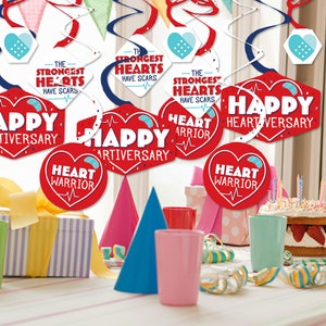 Happy Heartiversary - CHD Awareness Hanging Decor - Party Decoration ...