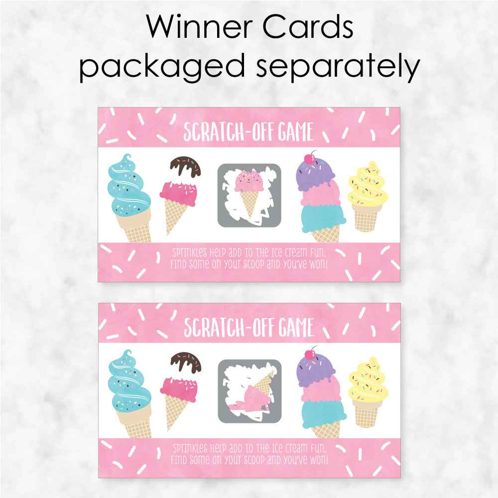 Scoop Up The Fun Ice Cream Sprinkles Party Game Scratch | Etsy