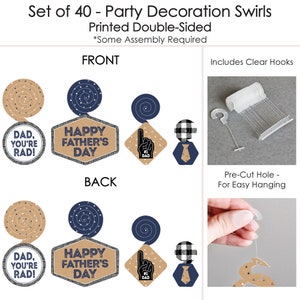 My Dad is Rad - Hanging Party Supplies - Father's Day Party Paper Party ...