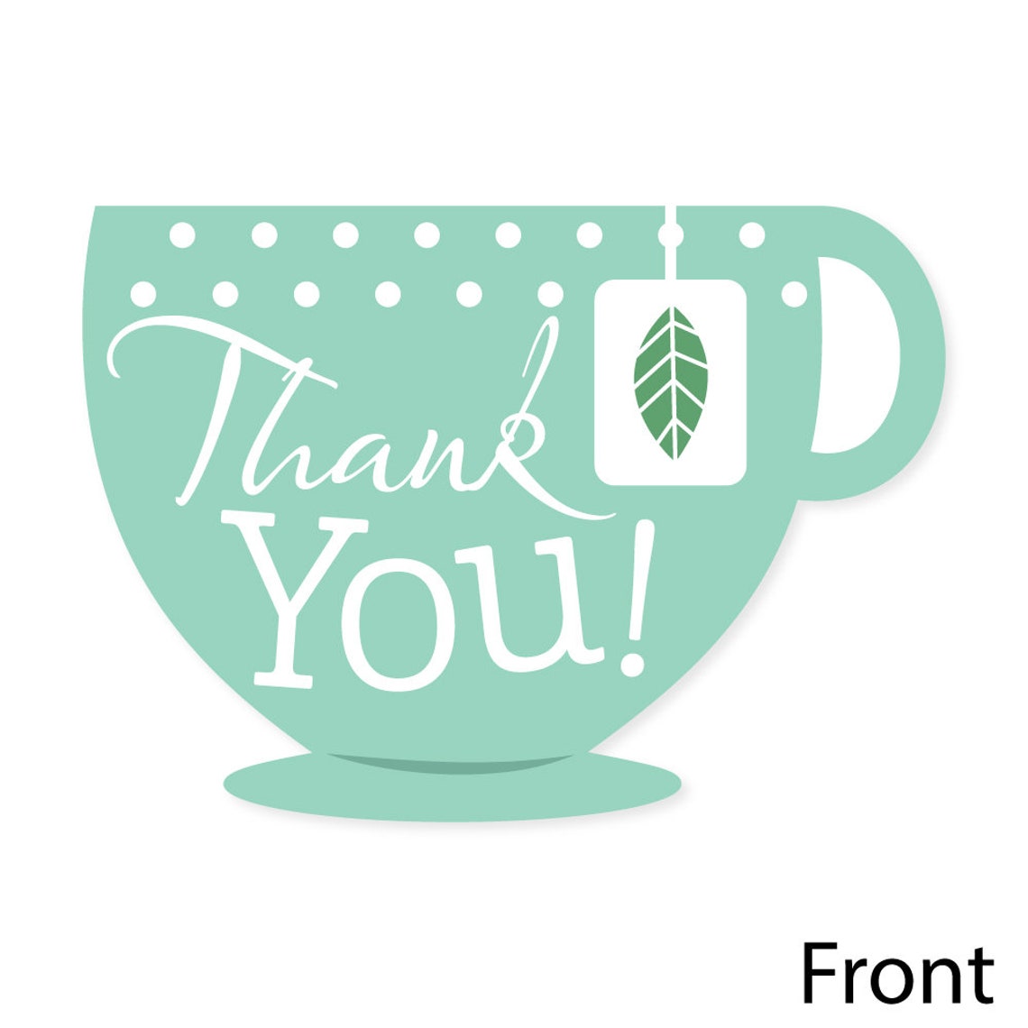 Floral Lets Par-tea Shaped Thank You Cards Garden Tea - Etsy