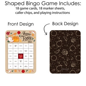 Rosh Hashanah - Bingo Cards and Markers - Jewish New Year Bingo Game ...