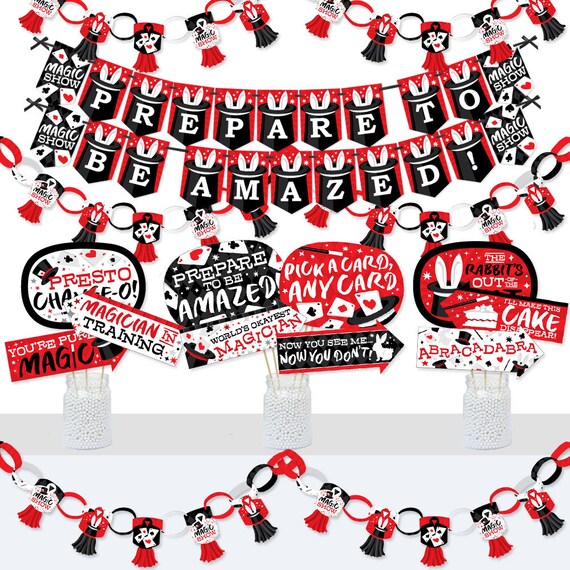 Ta-Da, Magic Show - Banner and Photo Booth Decorations - Magical ...