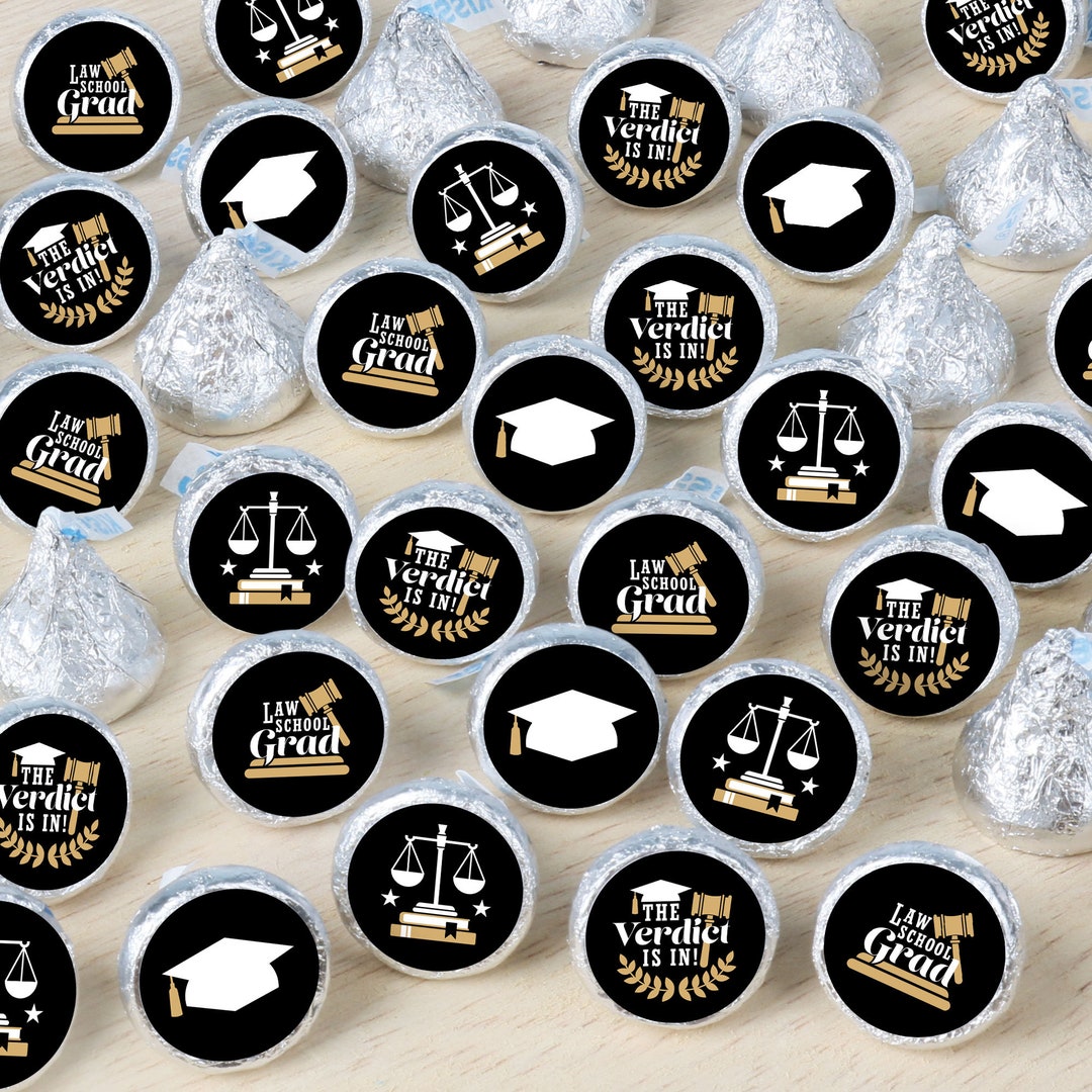 Law School Grad - Future Lawyer Graduation Party Small Round Candy ...