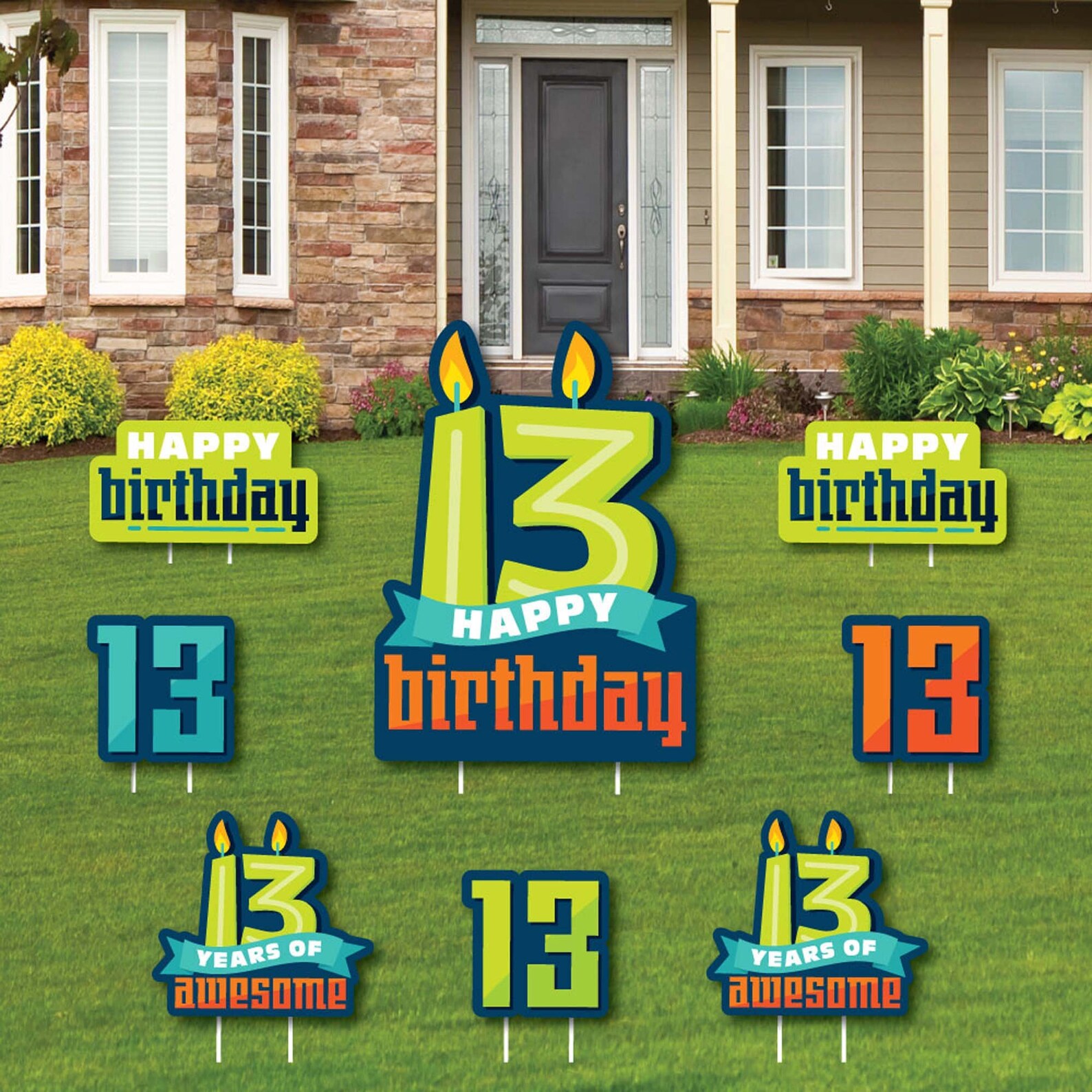 Boy 13th Birthday - Yard Sign and Outdoor Lawn Decorations - Official ...