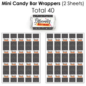 Teacher Retirement - Mini Candy Bar Wrappers, Round Candy Stickers ...