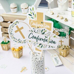 Confirmation Elegant Cross Centerpiece Sticks Religious Party Table ...