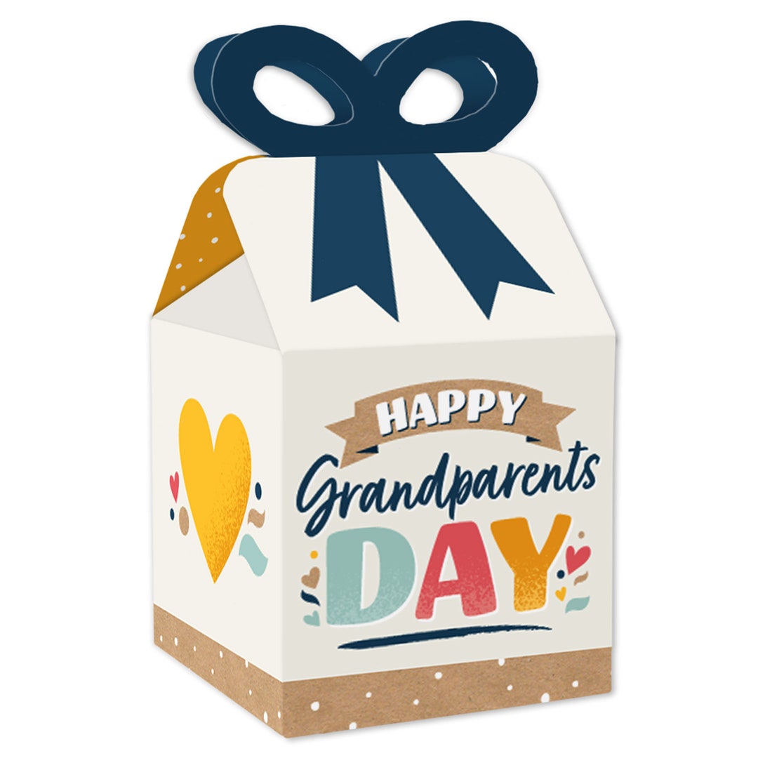 Happy Grandparents Day - Square Favor Gift Boxes - Grandma & Grandpa ...