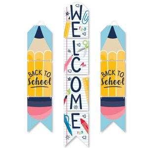 Back to School - Hanging Vertical Paper Door Banners - First Day of ...