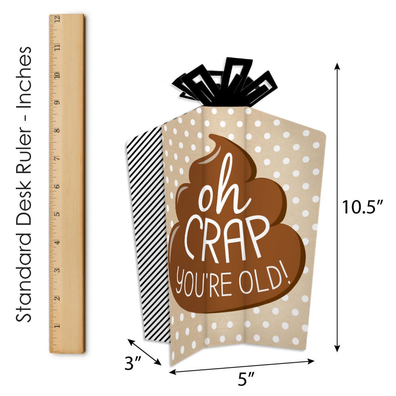 Oh Crap Youre Old Table Decorations Poop Birthday Party - Etsy