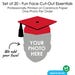 Custom Photo Red Grad Cap, Fun Face Cutout Decorations, Personalized ...