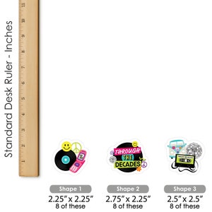 Through the Decades - DIY Shaped 50s, 60s, 70s, 80s, and 90s Party Cut ...