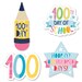 Happy 100th Day of School Diy Shaped 100 Days Party Cut-outs - Etsy
