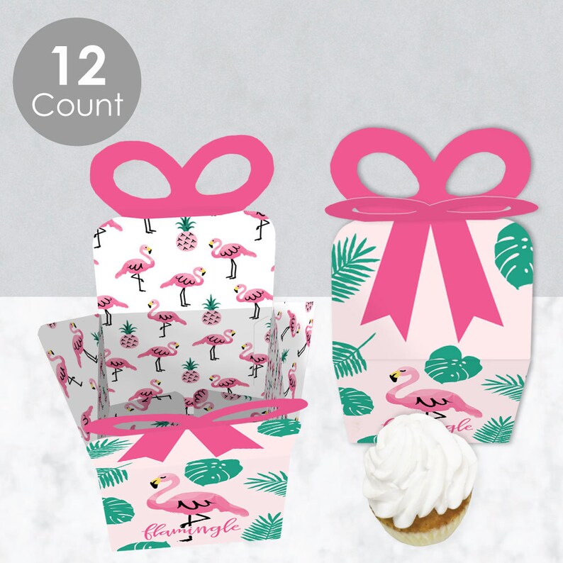 Pink Flamingo - Party Like a Pineapple - Square Favor Gift Boxes ...