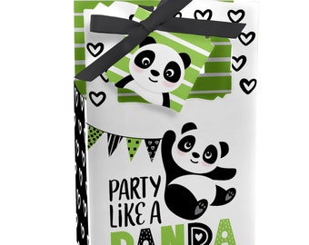 Panda Party Bags: Panda Favor Bag, Panda Reusable Muslin Favor Bag ...