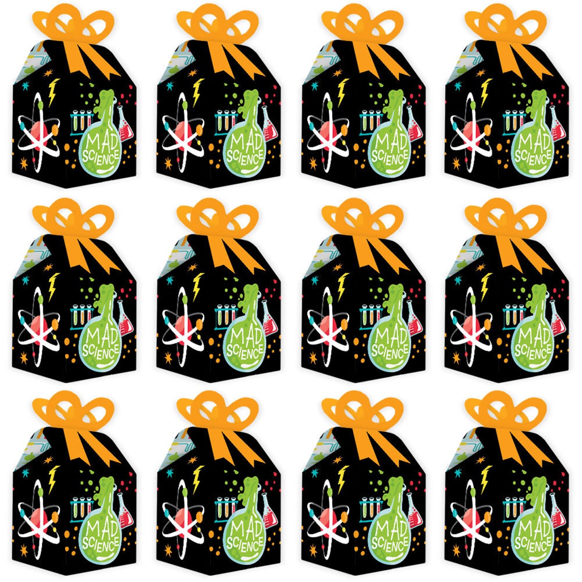 Scientist Lab - Square Favor Gift Boxes - Baby Shower or Birthday Party ...