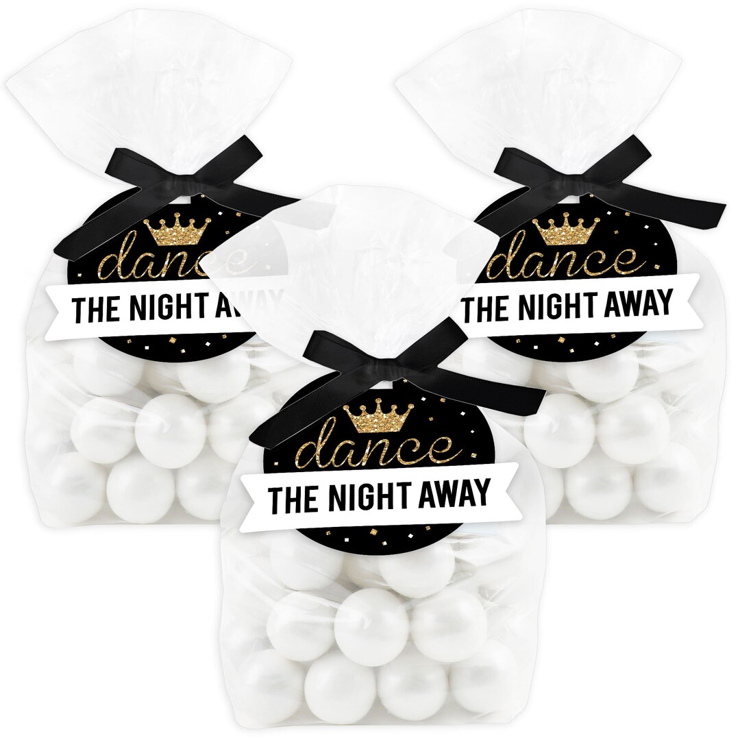 Prom - Prom Night Party Clear Goodie Favor Bags - Treat Bags With Tags ...