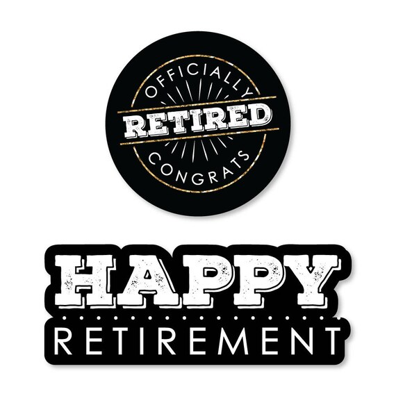 Happy Retirement - Small DIY Shaped Paper Cut Outs - Funny Retirement ...