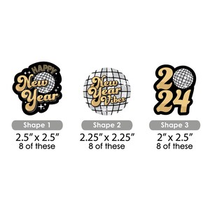 Disco New Year DIY Shaped Groovy 2024 NYE Party Cut-outs 24 Count - Etsy