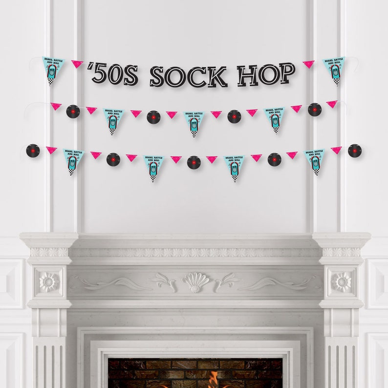 50's Sock Hop Letter Banner Decoration 1950's Rock | Etsy