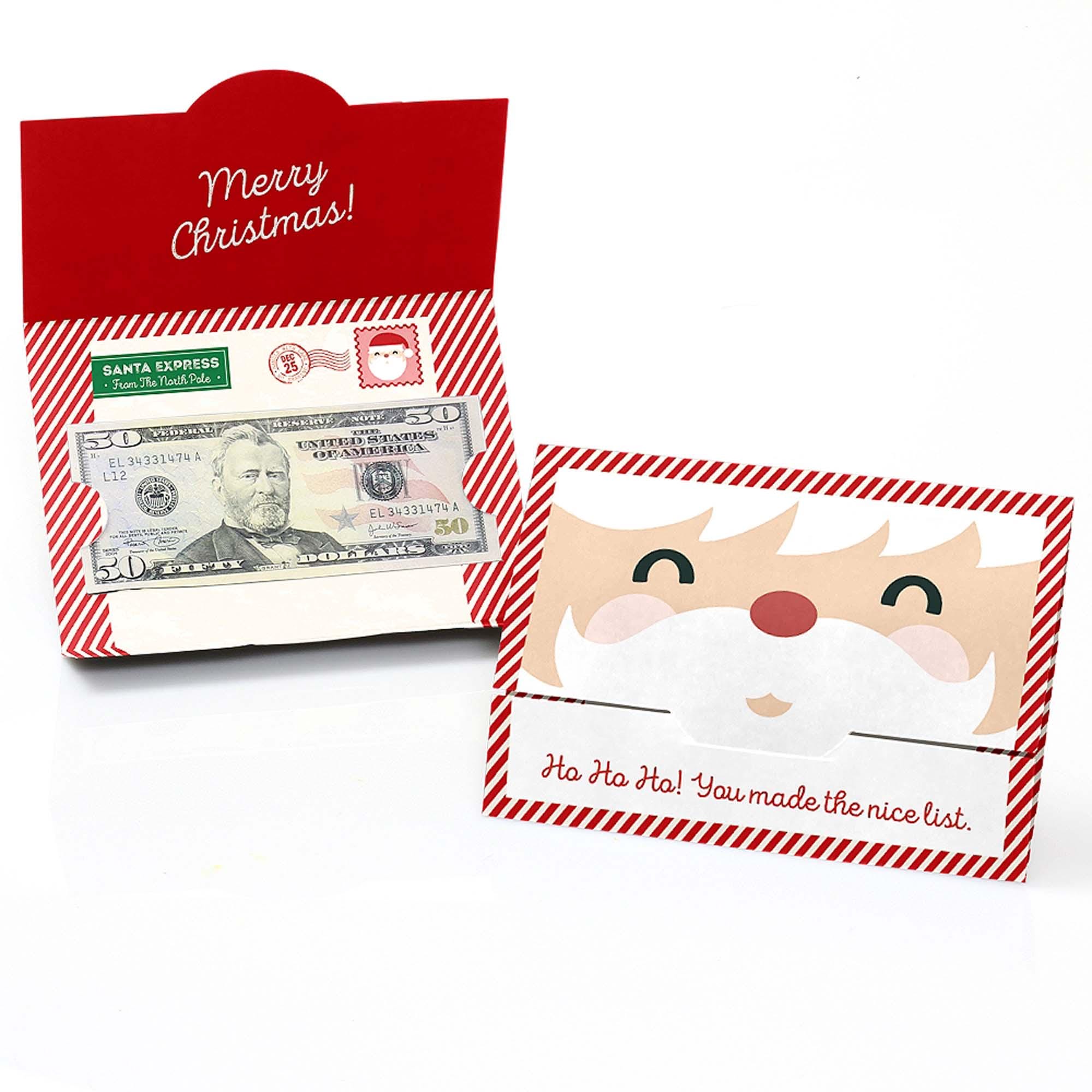 Jolly Santa Claus - Christmas Party Money and Gift Card Holder - Set of ...