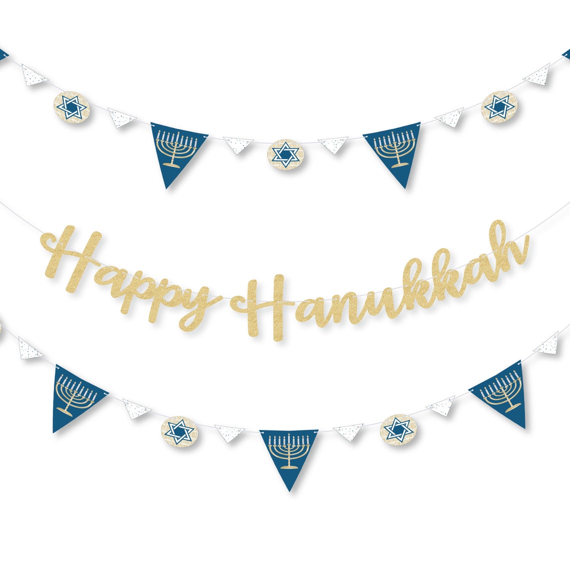 Happy Hanukkah Chanukah Letter Banner 36 Banner Cutouts - Etsy