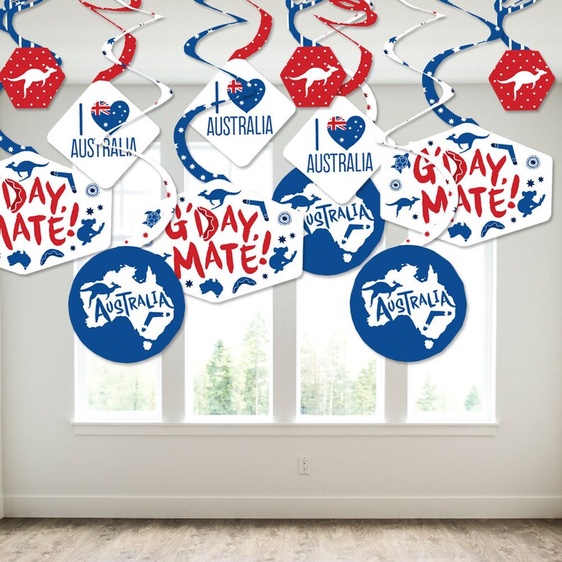 Australia Day Gday Mate Aussie Party Hanging Decor Party Etsy