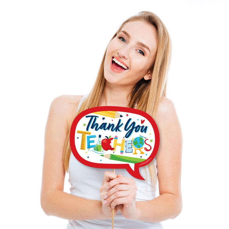 Funny Thank You Teachers Teacher Appreciation Photo Booth Props Kit 10 ...