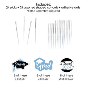 Light Blue Grad Best is yet to Come Dessert Cupcake Toppers Light Blue ...