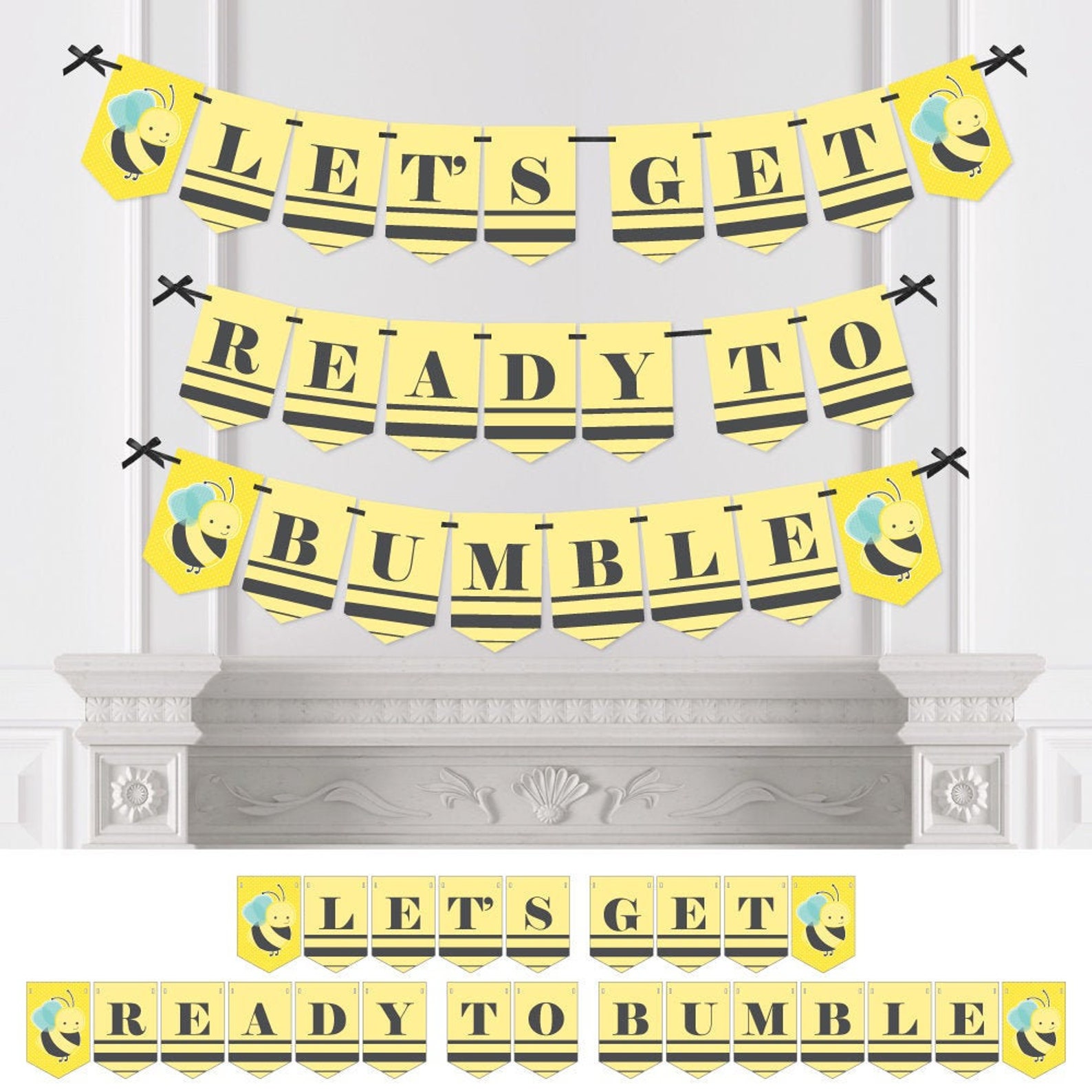 Honey Bee Baby Shower or Birthday Party Bunting Banner - Etsy