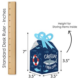 Shark Zone - Square Favor Gift Boxes - Jawsome Shark Party or Birthday ...