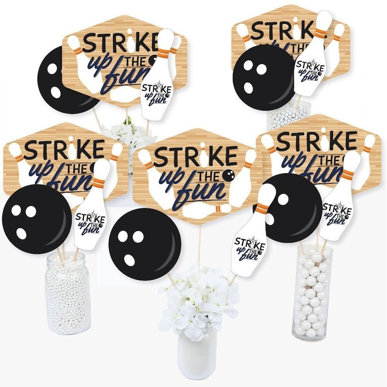 Strike up the Fun - Bowling - Centerpiece Sticks - Bowling Baby Shower ...