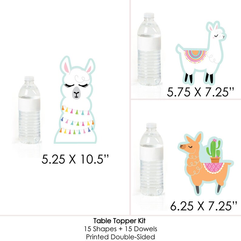Whole Llama Fun Llama Fiesta Centerpiece Sticks Llama - Etsy