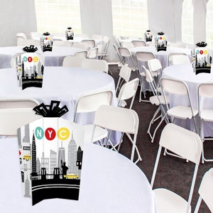 NYC Cityscape - Table Decorations - New York City Party Fold and Flare ...