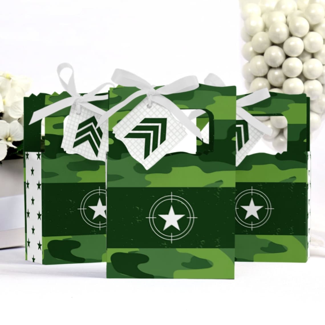 Camo Hero Army Military Camouflage Party Favor Boxes Set | Etsy